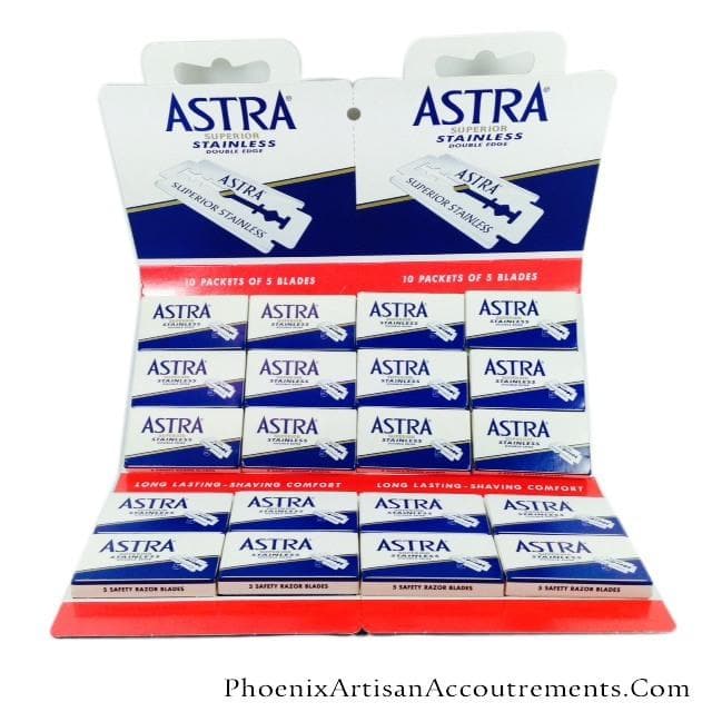 Astra Stainless Double Edge Razor Blades (100 blades) — Phoenix Shaving