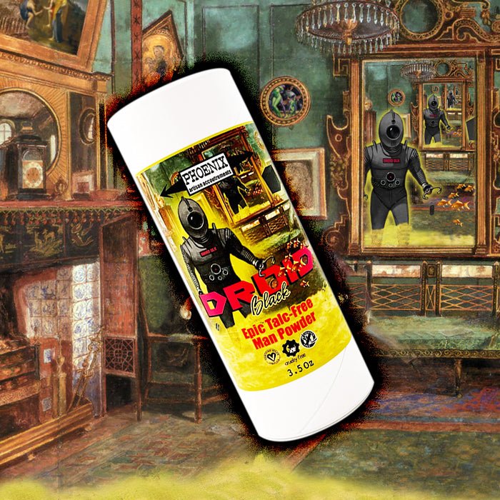 Droid Black Epic Talc Free Man Powder | Homage to Floïd Black | Mentho ...