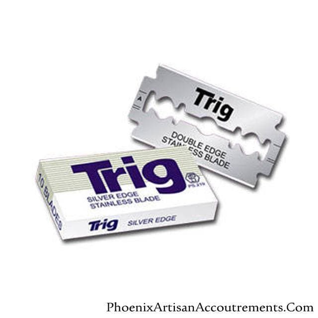 Trig Silver Edge Stainless Steel Double Edge Razor Blades - 10 Blade P ...