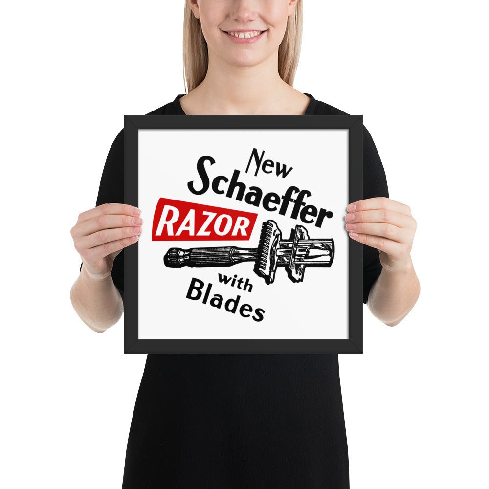 Vintage Schaeffer Safety Razor Ad Framed Print | Available in Multiple ...
